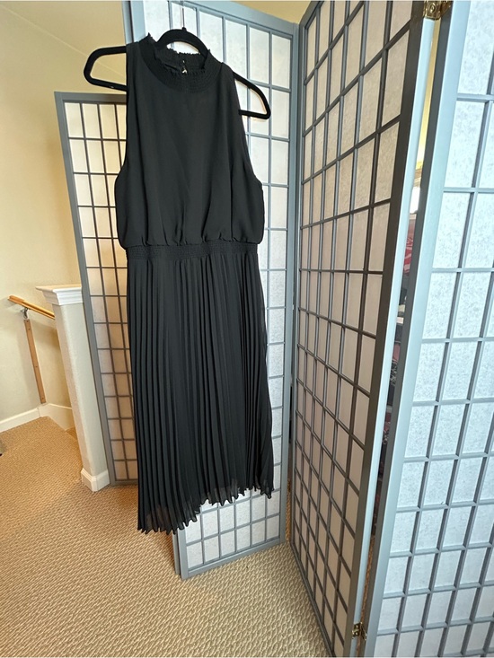 Sam Edelman | Dresses | Sam Edelman Elegant Black Pleated Halter Dress ...